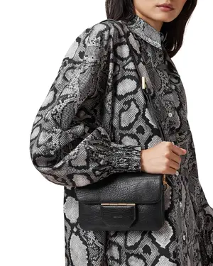 ALLSAINTS Jupiter Grain Leather Crossbody Bag