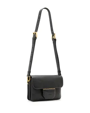 ALLSAINTS Jupiter Grain Leather Crossbody Bag