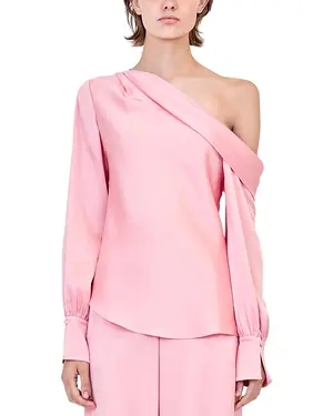 Simkhai Alice One Shoulder Top - Dusty Rose