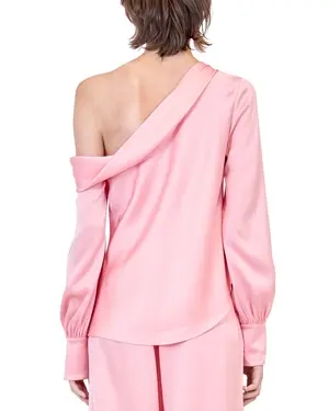 Simkhai Alice One Shoulder Top - Dusty Rose