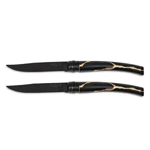 Bernardaud Kintsugi Charbon Black Table Knives, Set Of 2 - No Color