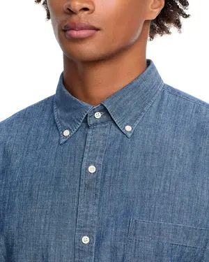 Peter Millar Tamworth Chambray Cotton Stretch Sport Shirt