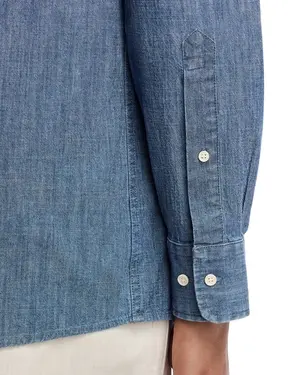 Peter Millar Tamworth Chambray Cotton Stretch Sport Shirt