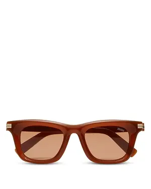 Zegna Zegna 49mm Acetate Sunglasses Brown