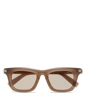Zegna Zegna 49mm Acetate Sunglasses Taupe
