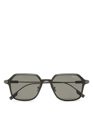 Zegna Aluminum & Metal Sunglasses, 53mm - Grey