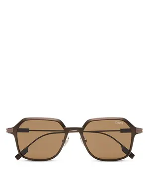 Zegna Zegna Aluminum & Metal Sunglasses Light Brown
