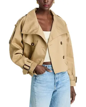 Aqua Crop Trench Coat