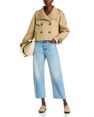 Aqua Crop Trench Coat