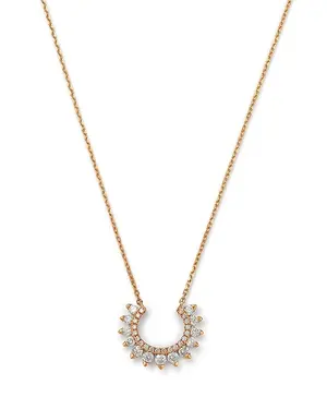 Bloomingdale'S Diamond Horseshoe 14k Yellow Pendant Necklace - Gold