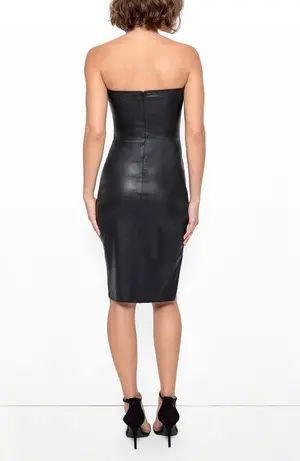 AS By DF Aura Stretch Leather Dress - Black