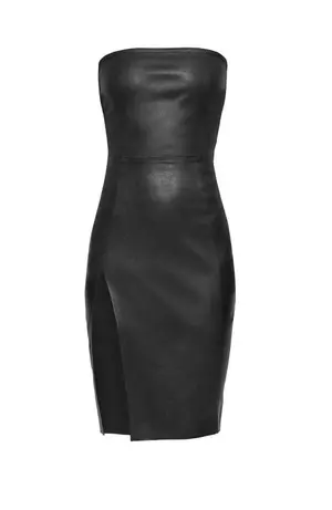 AS By DF Aura Stretch Leather Dress - Black