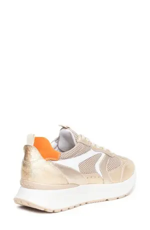 NEROGIARDINI Platform Sneakers - Gold/ Rust