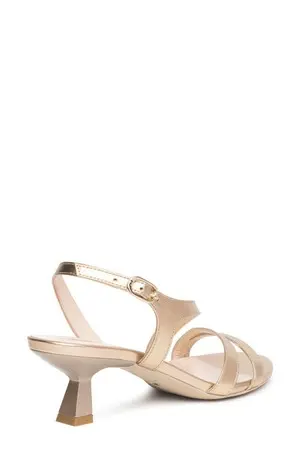 NEROGIARDINI Slingback Kitten Heel Sandal - Gold