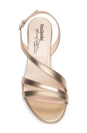 NEROGIARDINI Slingback Kitten Heel Sandal - Gold