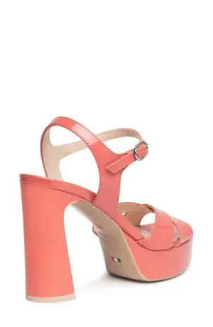 NEROGIARDINI Ankle Strap Platform Sandal - Poppy
