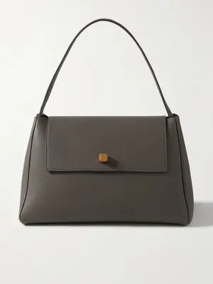 Khaite Audrey Textured-leather Shoulder Bag - Gray