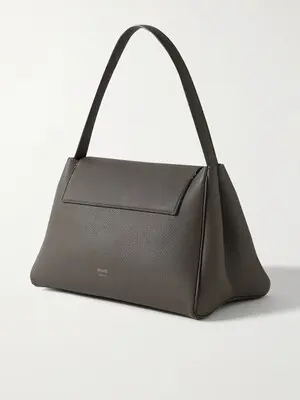 Khaite Audrey Textured-leather Shoulder Bag - Gray