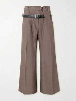 Acne Studios Belted Wool Wide-leg Pants