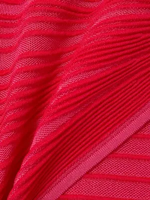 Balmain Wrap-effect Ribbed-knit Mini Dress