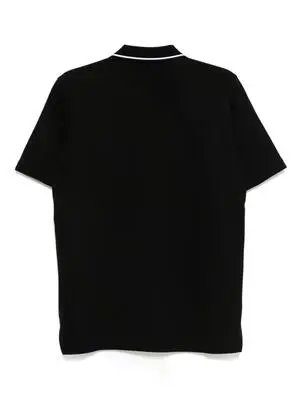 MUSIUM DIV. Embroidered Polo Shirt - Black