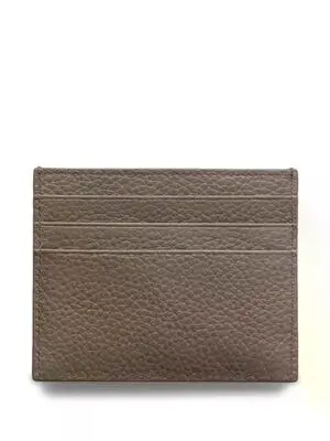 Prada Leather Card Holder - Grey