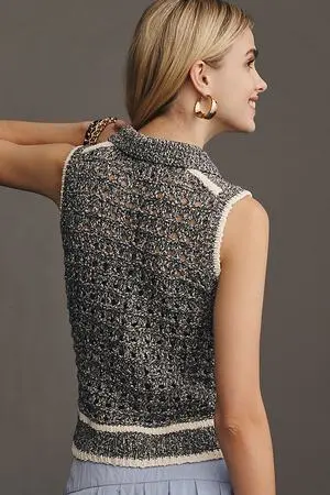 Central Park West Open-knit Tank Top