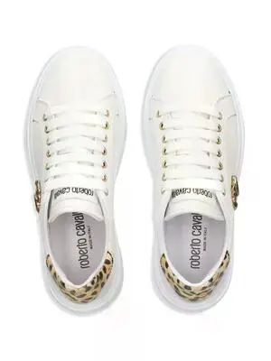 Roberto Cavalli Leather Sneakers - Neutrals