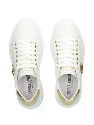 Roberto Cavalli Leather Sneakers - Neutrals