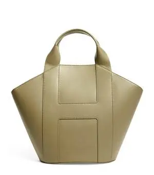 Harrods Medium Leather Tote Bag