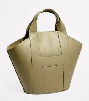 Harrods Medium Leather Tote Bag