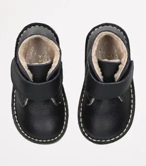 PAPOUELLI Leather Billi Boots - Navy