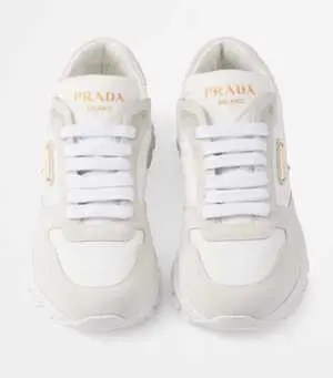 Prada Re-nylon And Suede Prax 2.0 Low-top Sneakers - White