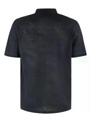 ROBERTO COLLINA Linen-cotton Polo Shirt - Blue