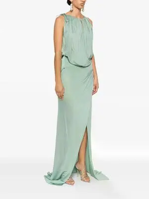 Blumarine Draped Maxi Dress
