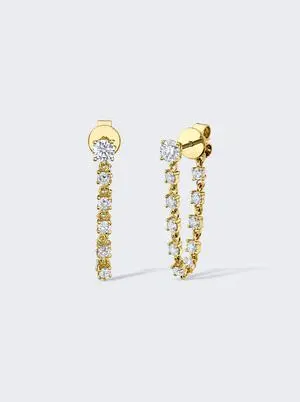 ANITA KO Diamond Loop Earrings - 18k Yellow Gold