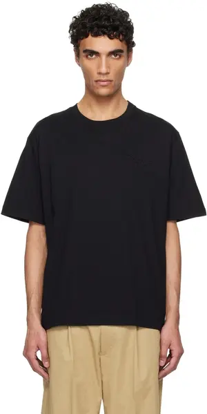 Maison Kitsuné Embossed Profile Fox Oversize T-shirt - P199 Black