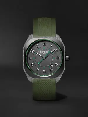 Hermès H08 Automatic 39mm Glass Fibre And Rubber Watch - Black