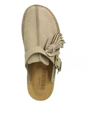 Clarks Trek Mule Suede Slippers - Neutrals