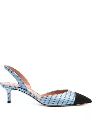 AQUAZZURA Stripe Slingback Pumps