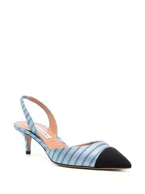 AQUAZZURA Stripe Slingback Pumps