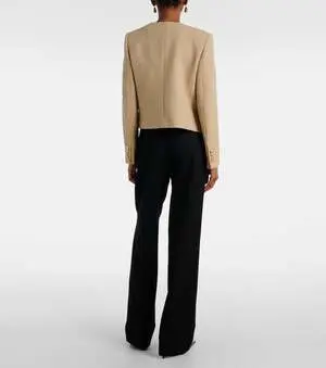 NILI LOTAN Patti Cotton-blend Jacket - Green