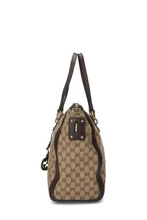 Gucci Original Gg Canvas Charm Tote - Beige