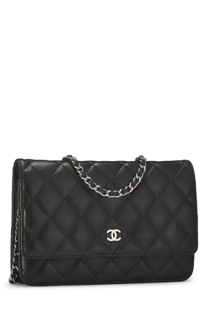 Chanel Calfskin Classic Quilted Wallet On Chain