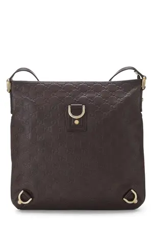 Gucci Guccissima D-ring Abbey Messenger Bag - Brown