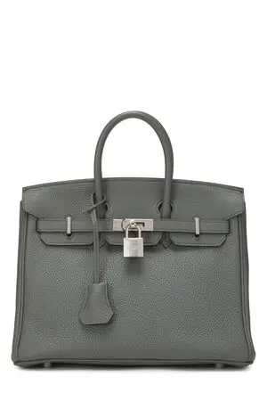 Hermès Vert Amande Togo Birkin 25 - Grey