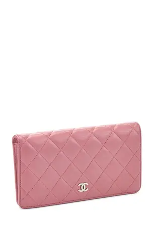 Chanel Quilted Lambskin Classic Long Yen Wallet