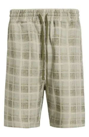 ALLSAINTS Benji Plaid Sweat Shorts