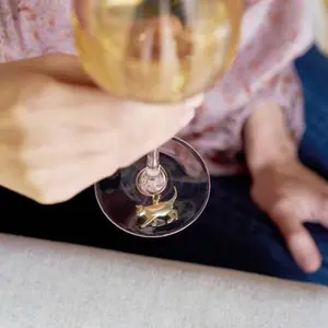 TWINE Cat Wine Charms Set Of 6