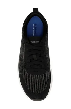 Dr. Scholl'S Plantar Fasciitis Leather Sneakers - Black